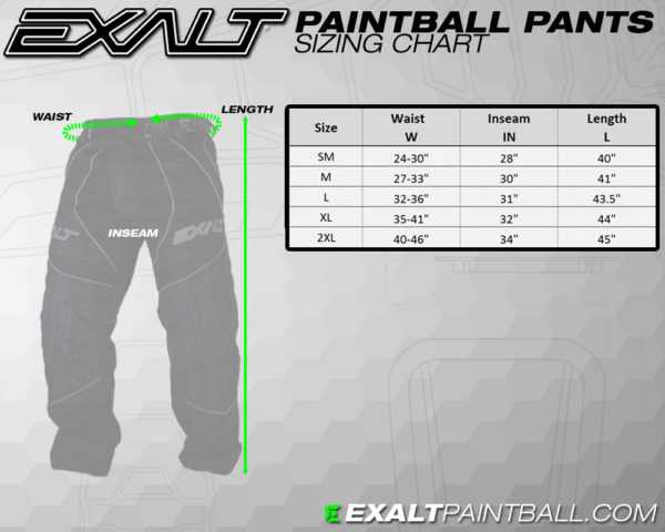 T4 Pant 4 Sizing Chart - Impact Proshop